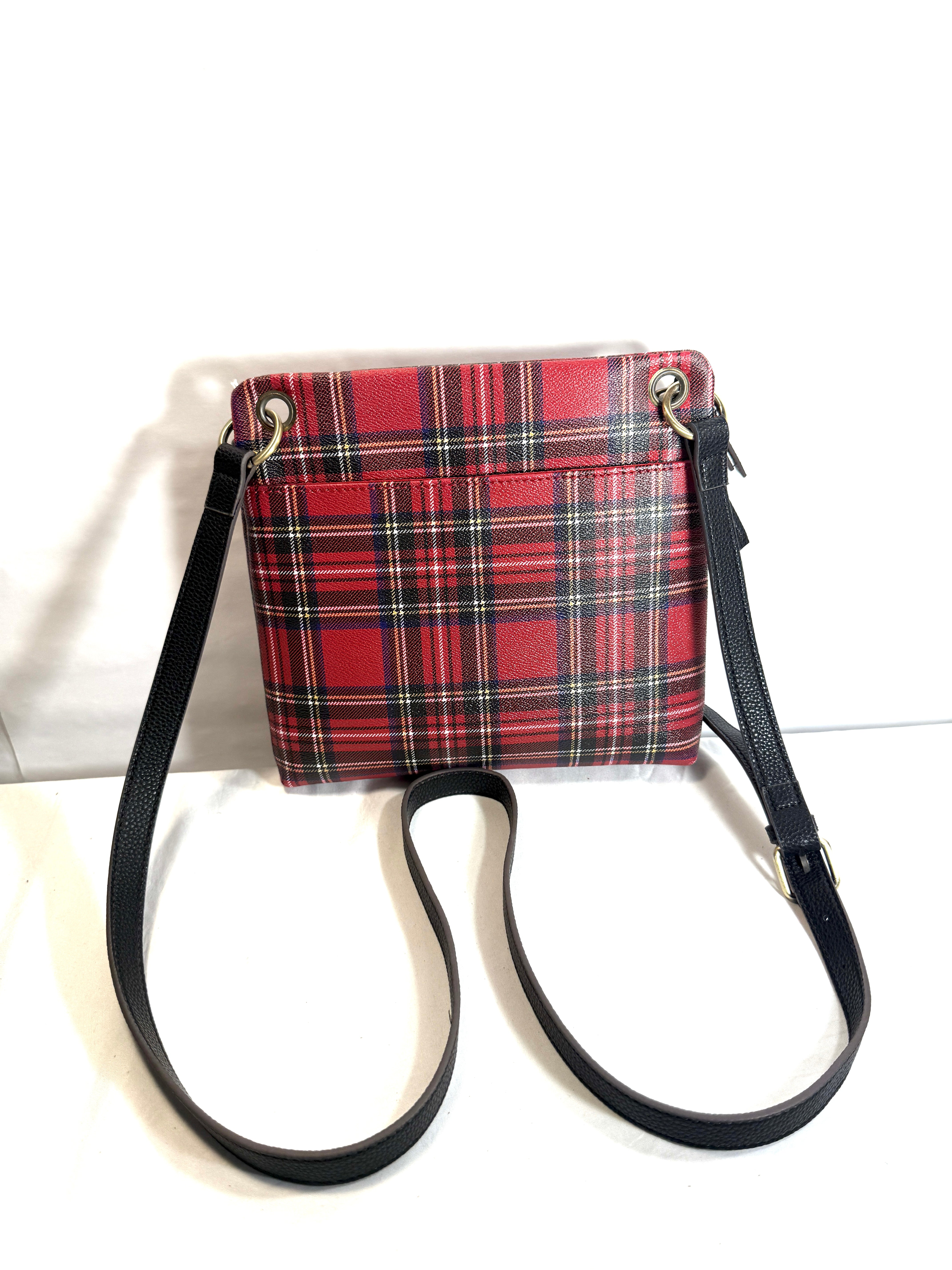 Y2K Plaid Crossbody Bag – Red, Black & White Vintage Style – Maddy's ...